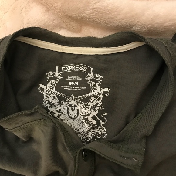 Express | Shirts | Mens Express Army Color Shirt Sz Medium | Poshmark